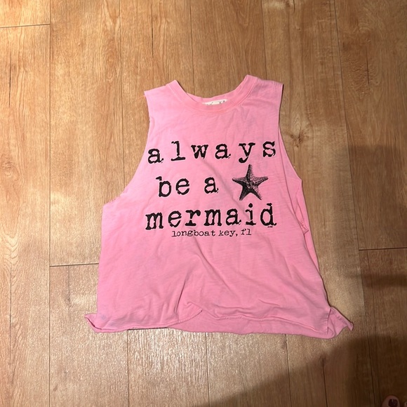 Tops | Always Be A Mermaid Longboat Keyfl Crop Top | Poshmark